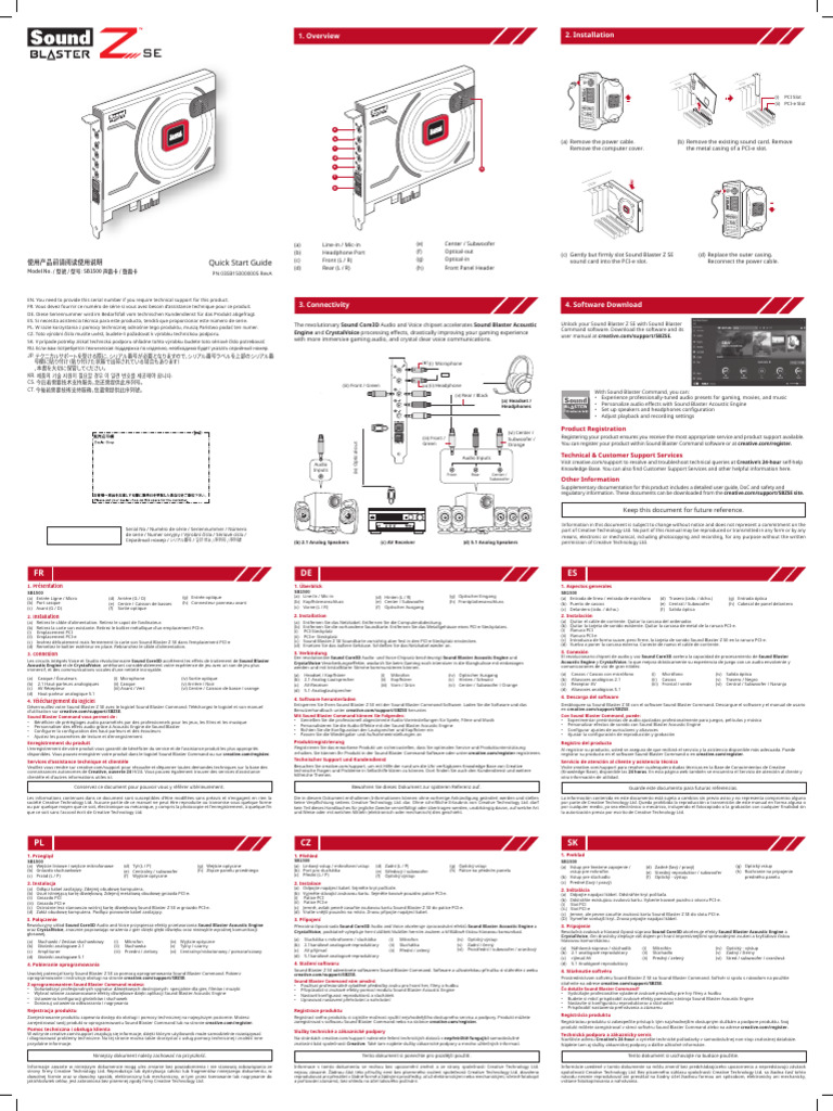 Sound Blaster Z SE - Quick Start Guide | PDF | Informática | Ingeniería ...