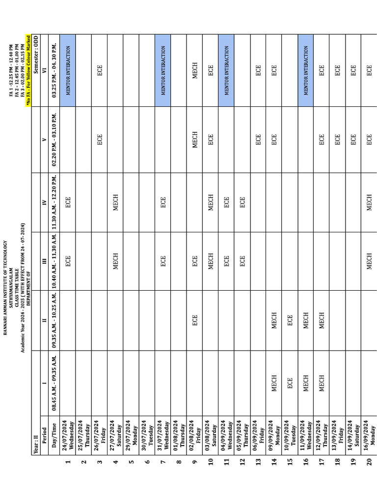 Harita Lab Time Table | PDF