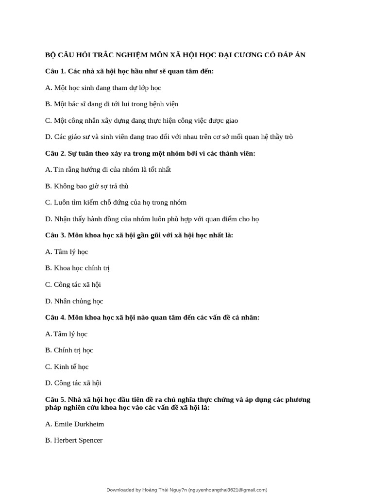 bo-cau-hoi-trac-nghiem-mon-xa-hoi-hoc-dai-cuong-co-dap-an | PDF