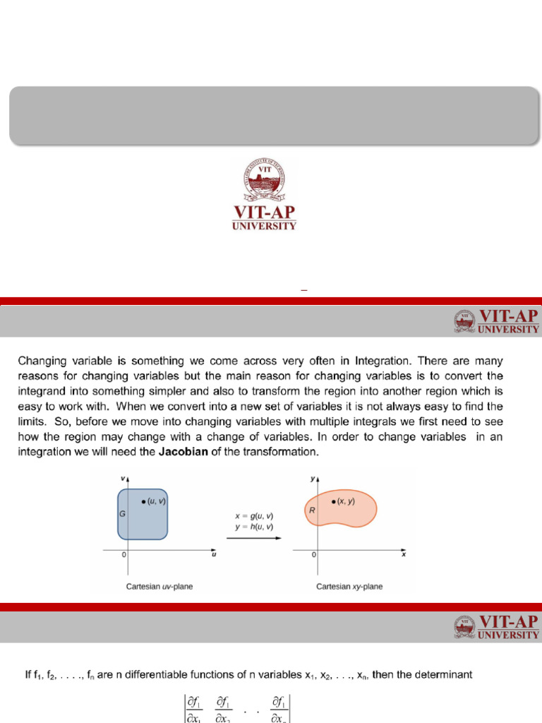 Jacobian in Multivariable Calculus | PDF