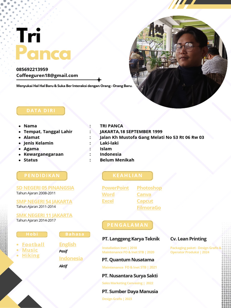 Cv Tri Panca | PDF