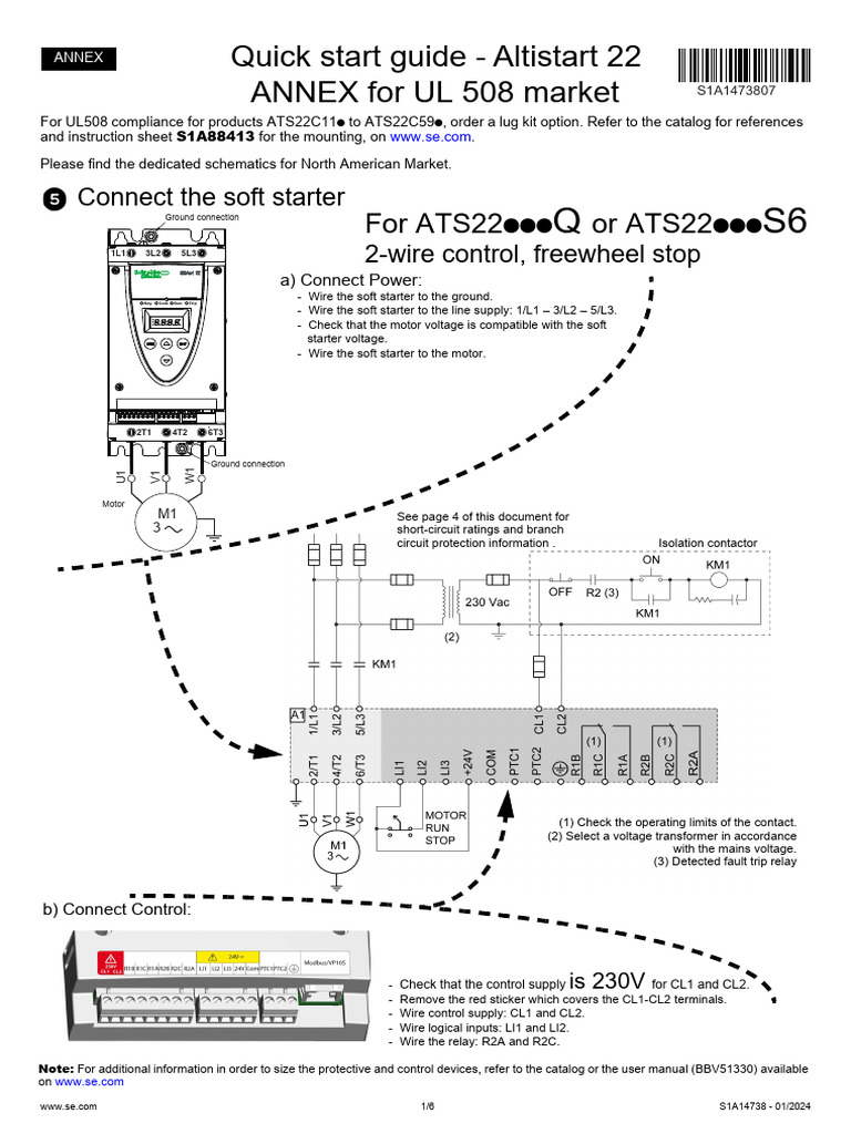 Altistart 22 UL508 Quick Guide | PDF | Fuse (Electrical) | Relay