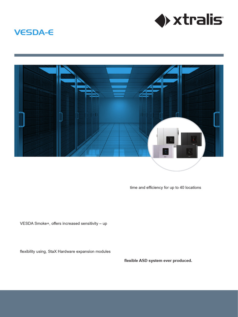 18 VESDA-E Product Brochure A4 IE Lores | PDF | Manufactured Goods | Computer Engineering