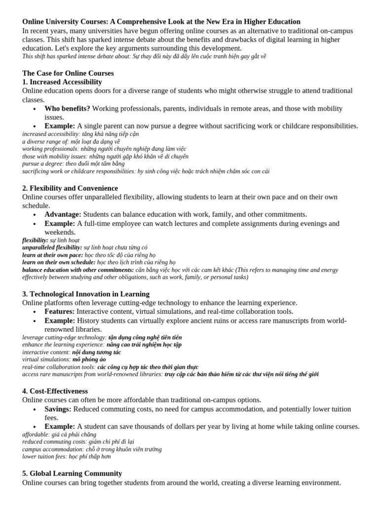 Online University Courses | PDF | Educational Technology