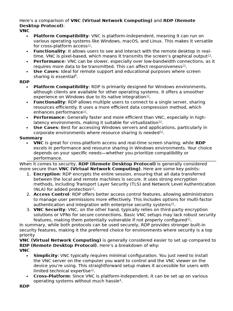 VNC RDP and Others | PDF | Internet Protocols | Remote Desktop Services