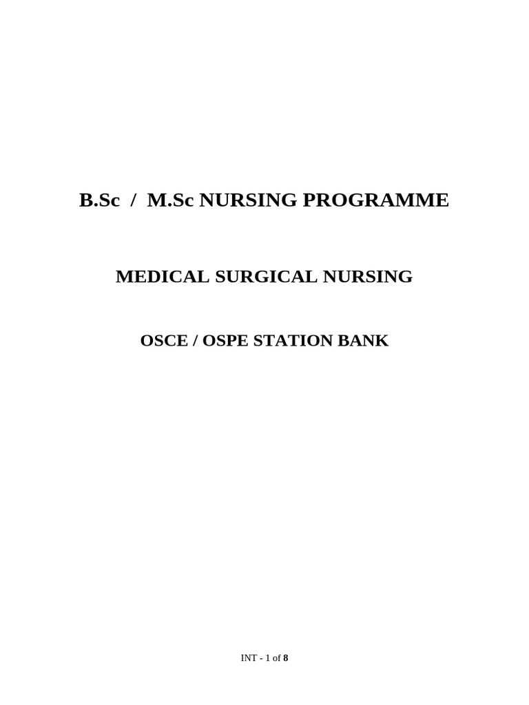 Nursing OSCE Guide | PDF | Educational Assessment | Evaluation