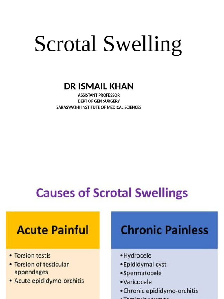 scrotal swellings ppt | PDF | Clinical Medicine | Medical Specialties