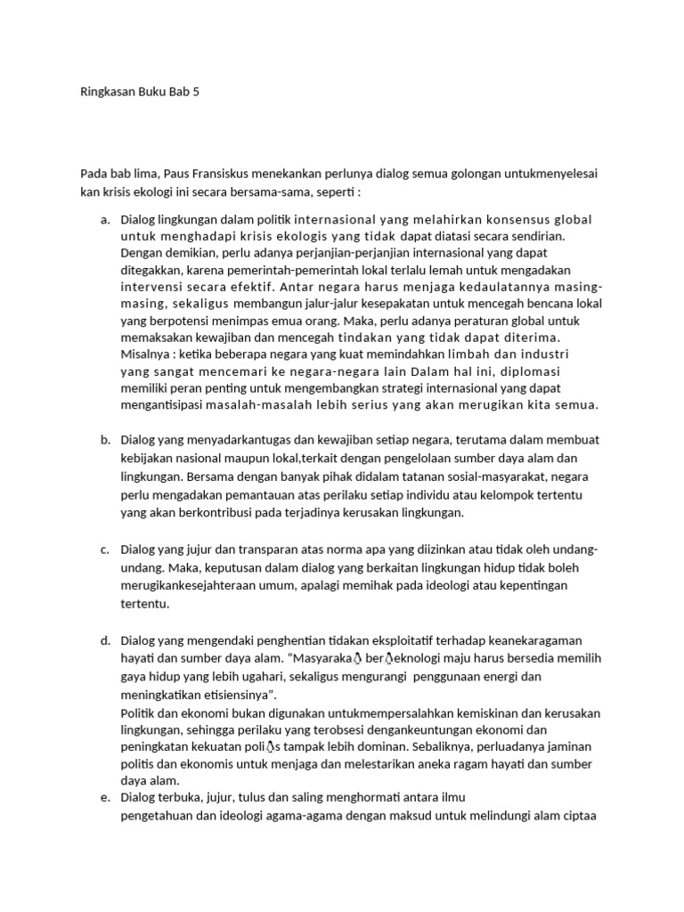 Ringkasan Buku Bab 5 | PDF