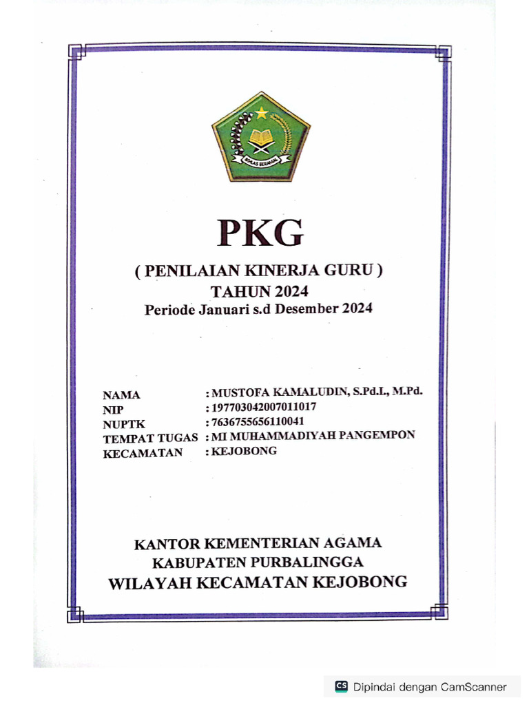 Dokumen PKG 2024 Mustofa K | PDF