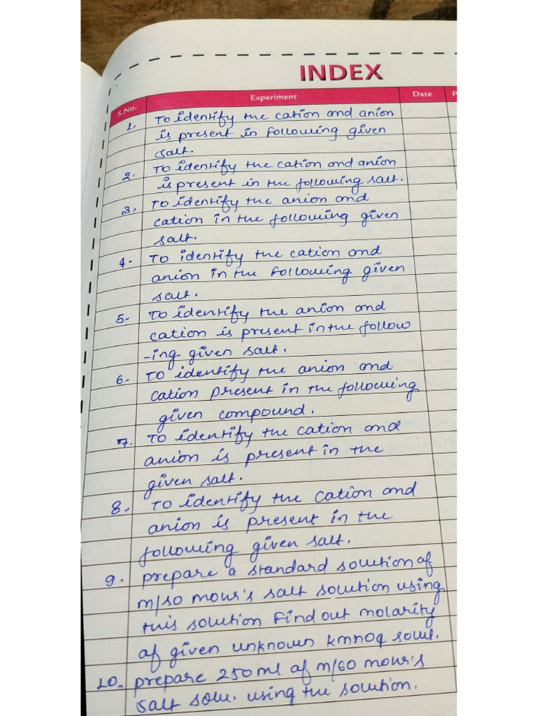 Chemistry Practical 2022-23 | PDF