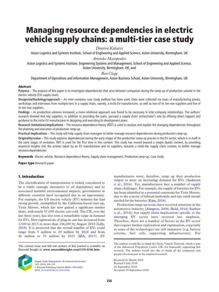 EV supply chain dependency | PDF | Electric Vehicle | Supply Chain