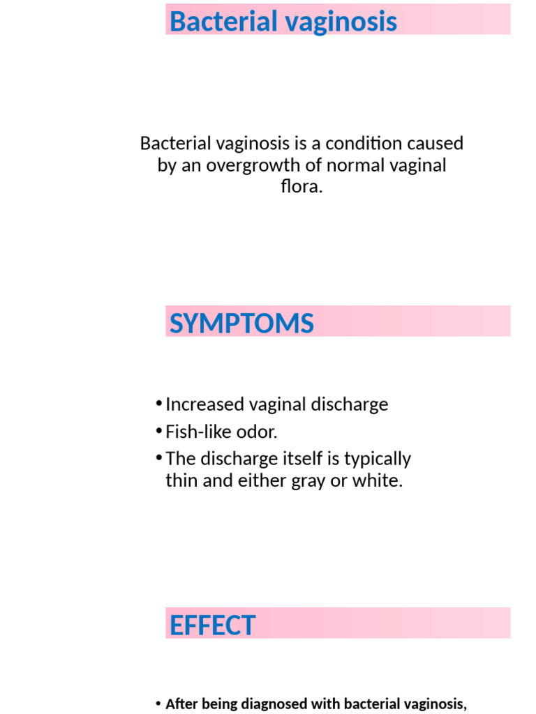 Understanding Bacterial Vaginosis Symptoms | PDF
