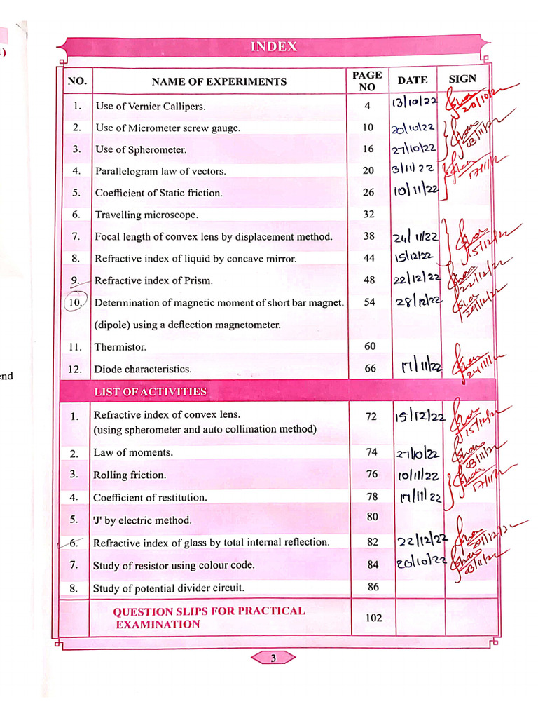Physics Practical Book | PDF