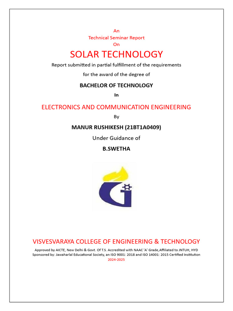 Solar Seminar1 | PDF | Virtual Reality | Computing