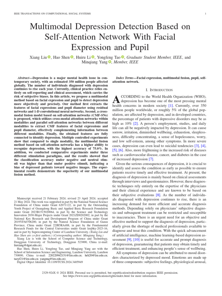 Multimodal_Depression_Detection_Based_on_Self-Attention_Network_With ...