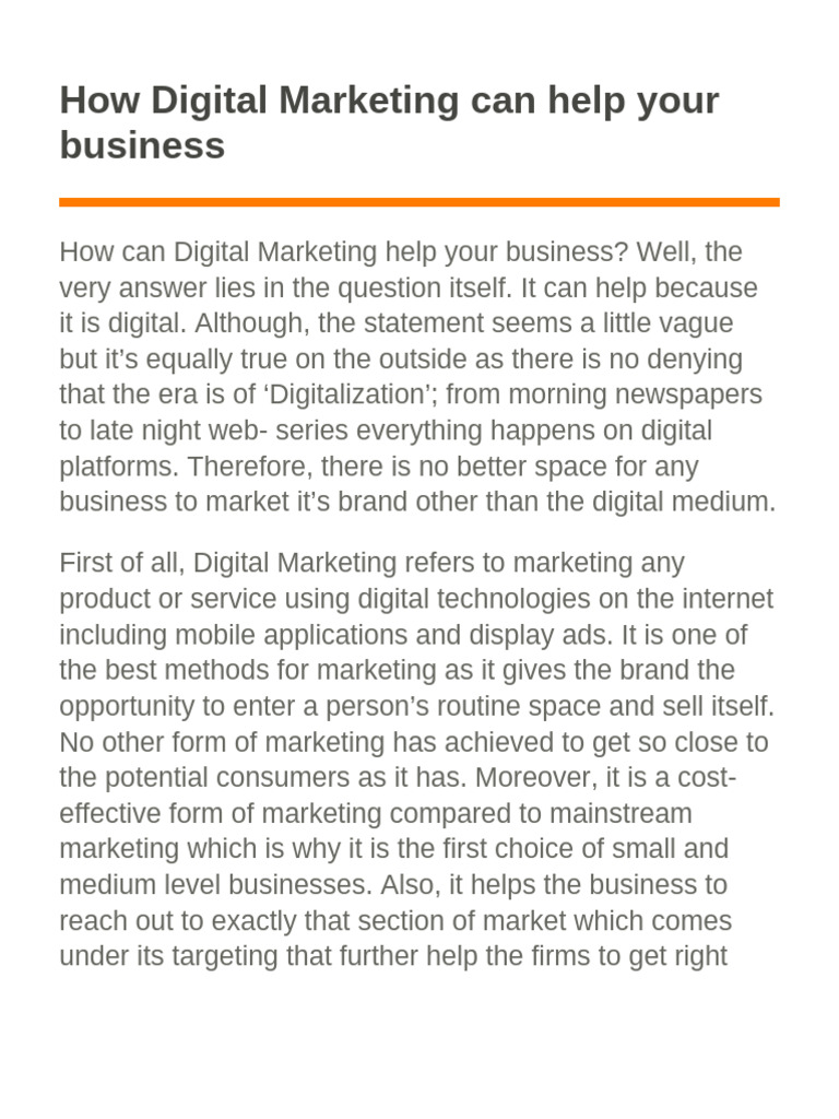 Digital Marketing | PDF