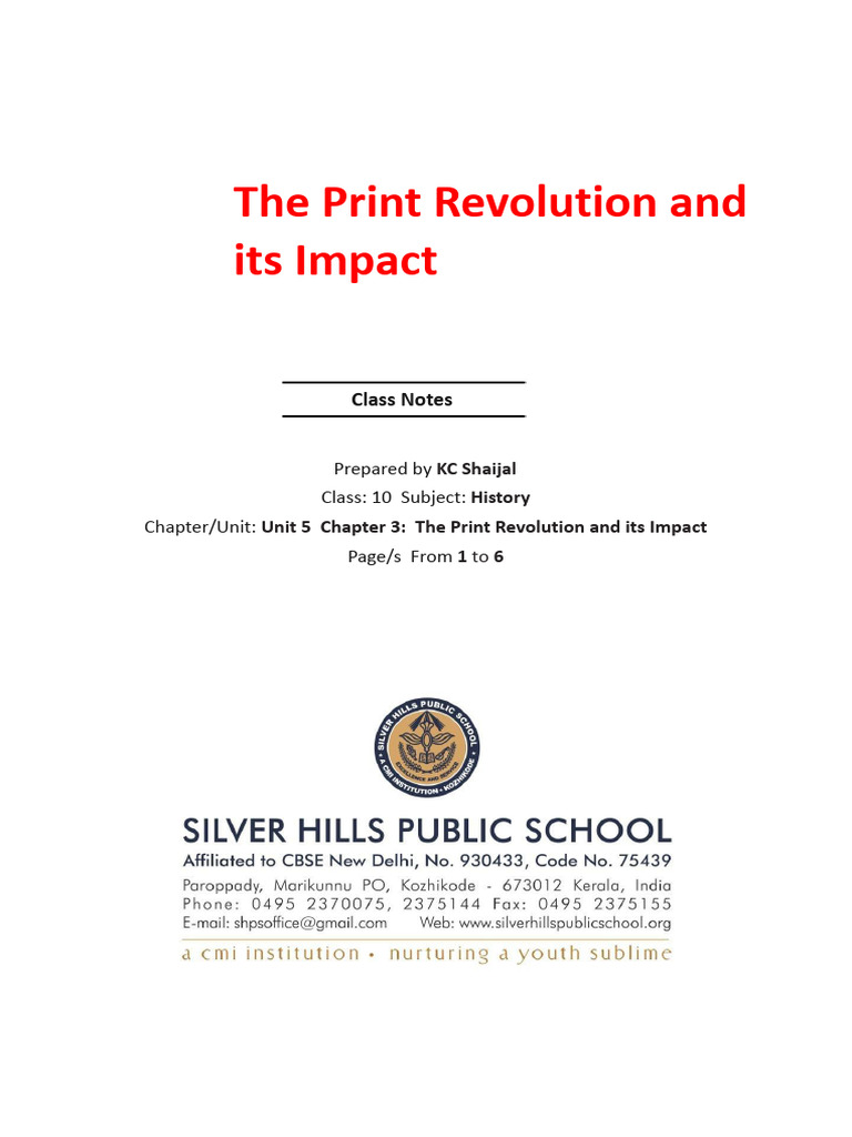 The Print Revolution and Its Impact | PDF | Books | Martin Luther