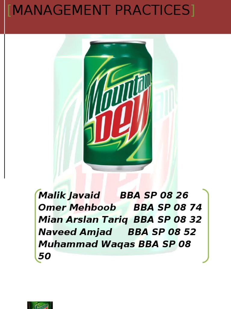 Mountain Dew Marketing Analysis Report | PDF | Pepsi Co | Swot Analysis