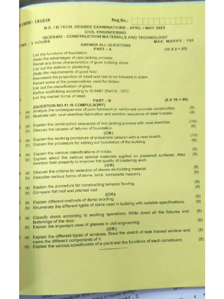 Previous Year CMT Qu Estion Paper | PDF