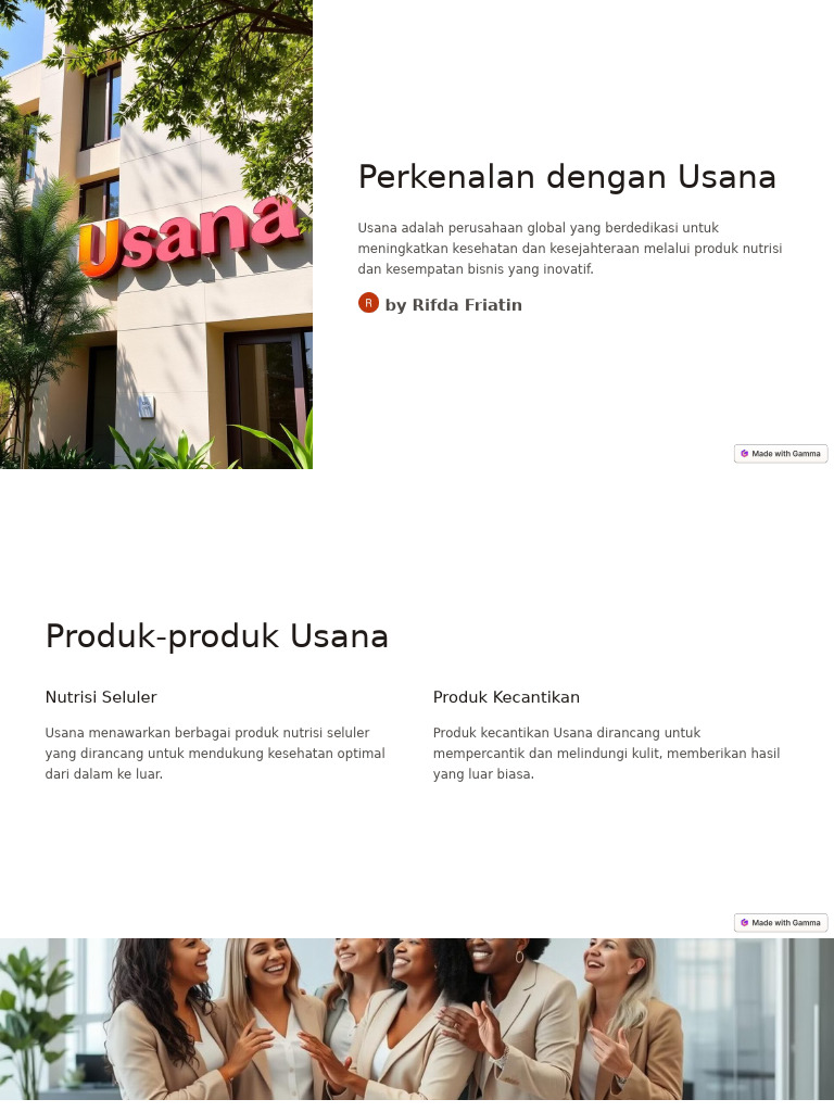 Perkenalan Dengan Usana | PDF