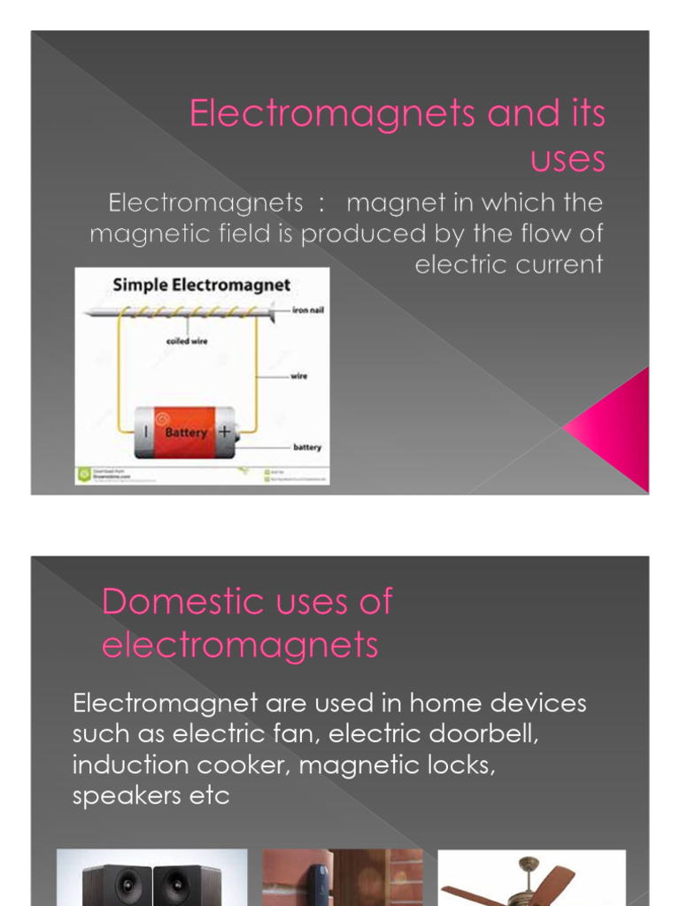 electromagnets notes | PDF | Electromagnetic Induction | Electric Current