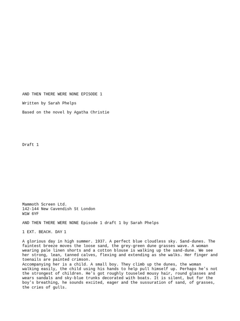 And Then There Were None 1x01 | PDF