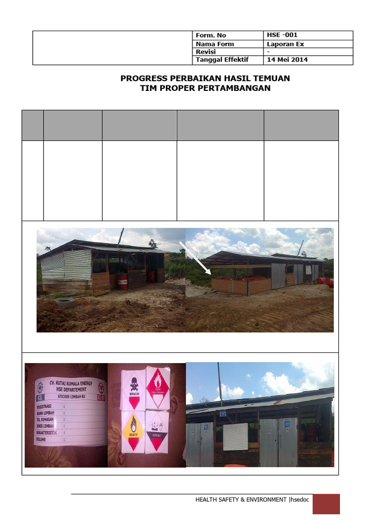 Progress Perbaikan Hasil Temuan Inspeksi | PDF