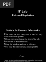 Computer Laboratory Rules and Policies For Teachers | PDF