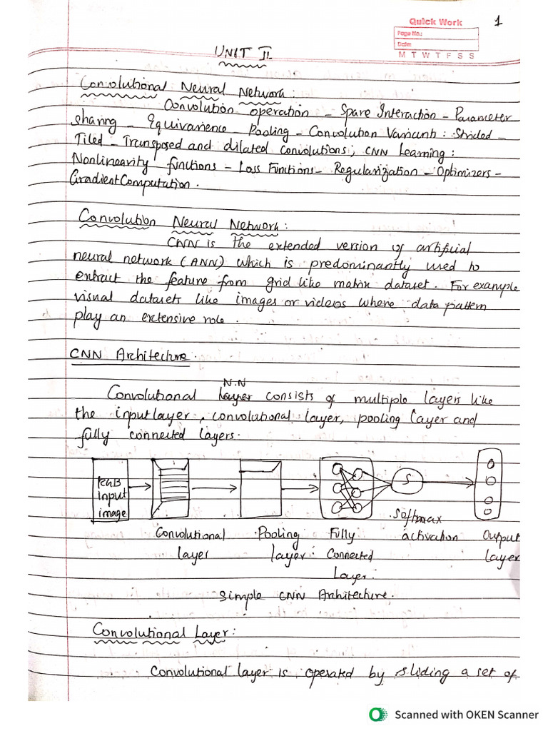 DL Unit - 2 NOTES | PDF