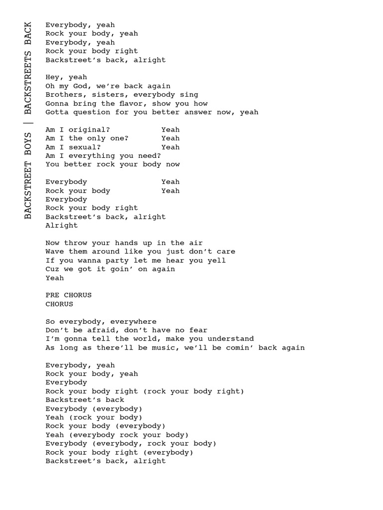 Backstreet Boys - Backstreets Back | PDF