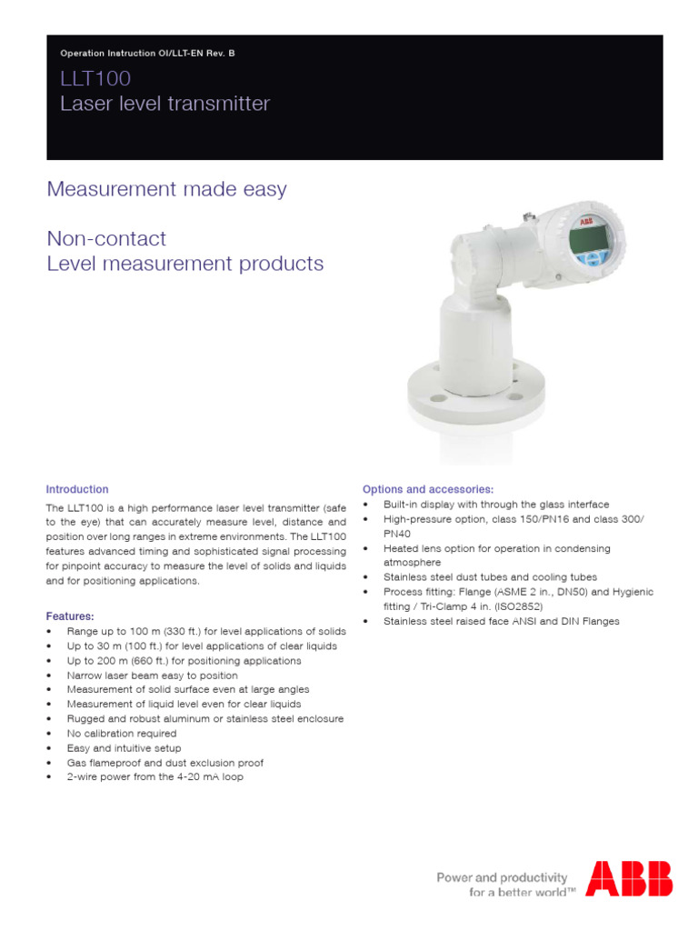 ABB LLT100 Manual | PDF