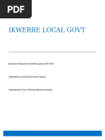 Fish Farming Project Proposal Template | PDF | Agriculture | Aquaculture