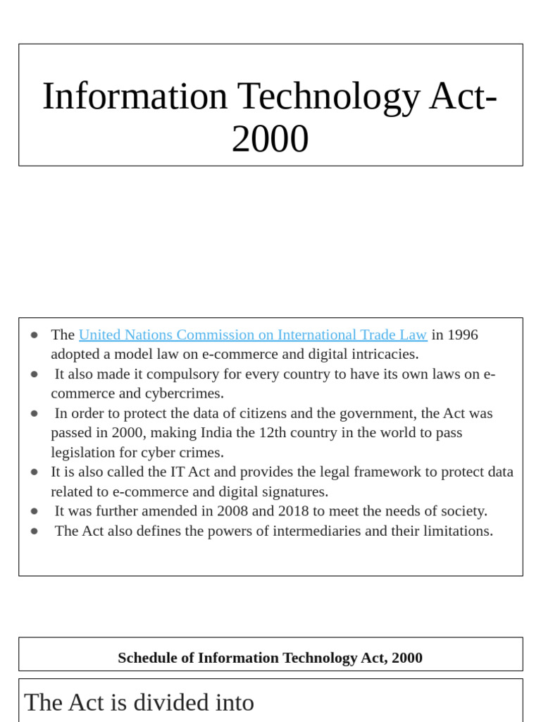 Information Technology Act-2000 | PDF | Negotiable Instrument | Computer Data Storage