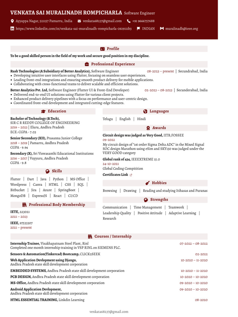 VENKATA-SAI-MURALINADH-ROMPICHARLA-resume_for_IT | PDF | Automation | Mobile App