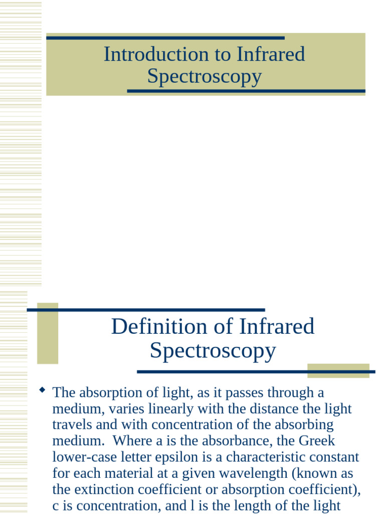 Introduction To Infrared Spectros | PDF | Infrared Spectroscopy ...