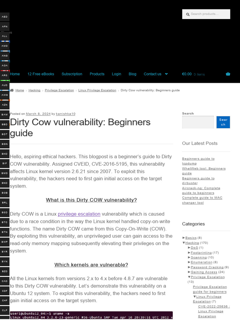 Dirty COW Linux Vulnerability Guide | PDF | Security Hacker | Vulnerability (Computing)