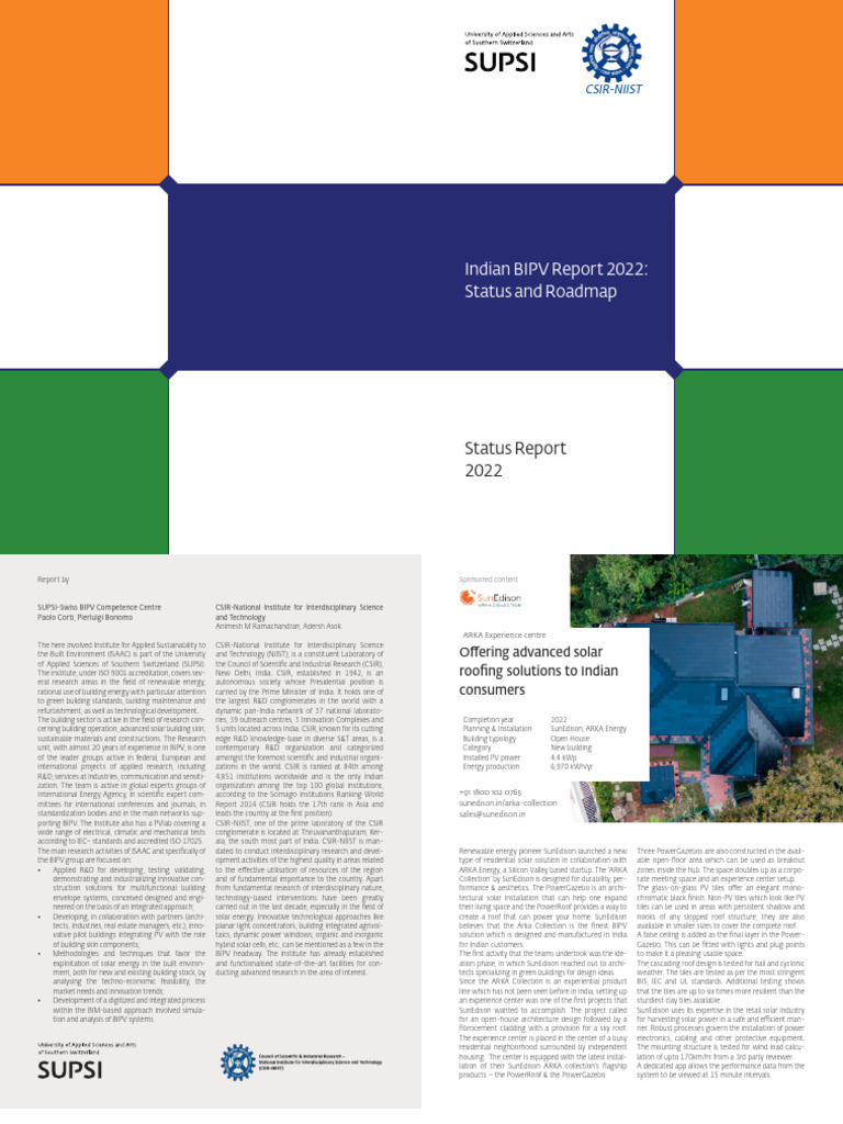 Merged File Case Study BIPV Casestudies EGI Ref | PDF | Photovoltaics | Renewable Energy
