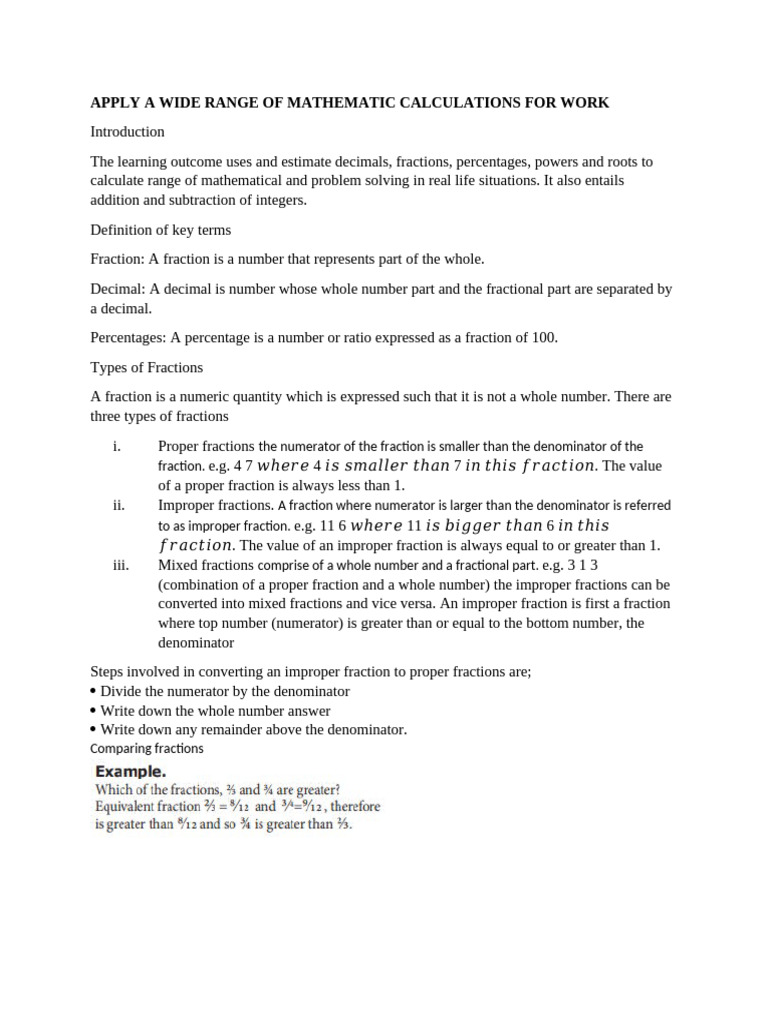 NUMERACY SKILLS | PDF | Ratio | Mathematical Objects