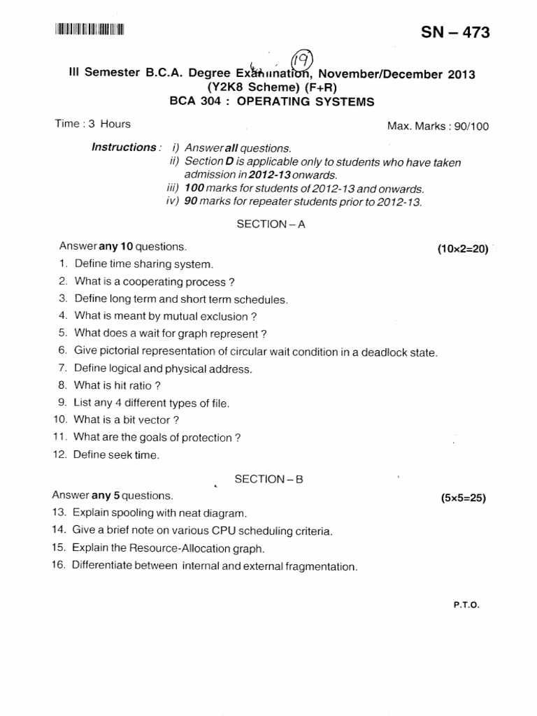 19 Operating Systems 2014 | PDF