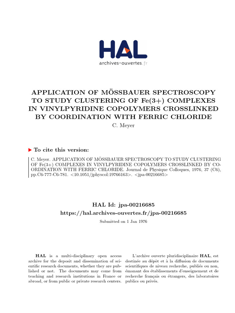 Application of Mossbauer Spectros | PDF | Ferromagnetism | Magnetism