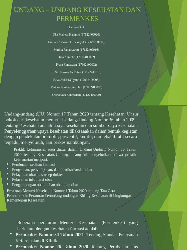 Undang-Undang dan Permenkes Kesehatan | PDF