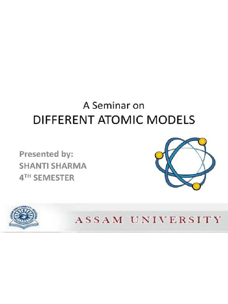 Different Atomic Models | PDF