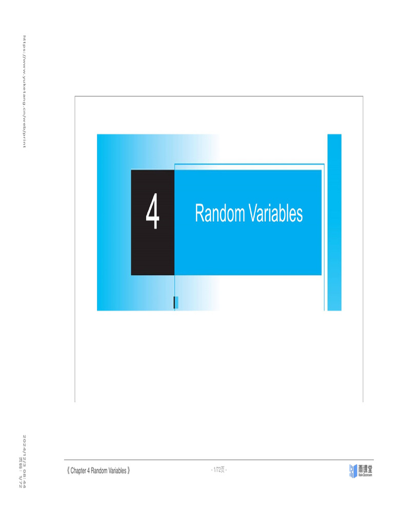 Chapter 4 Random Variables | PDF