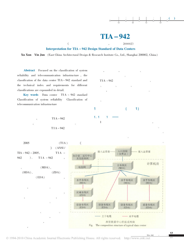 数据中心设计标准TIA 942解读 | PDF