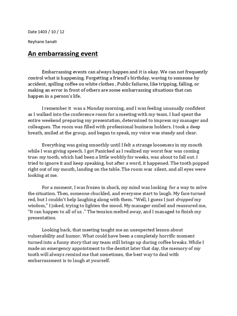 Embarrassing Event | PDF