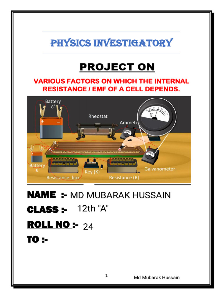 Toaz - Info Physics Investigatory Class 12 PR | PDF | Electrical Resistance And Conductance ...
