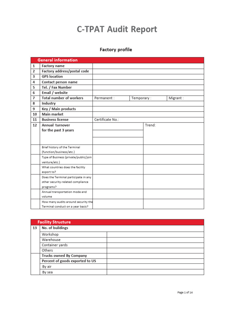 Audit C TPAT Checklist | PDF | Closed Circuit Television | Password