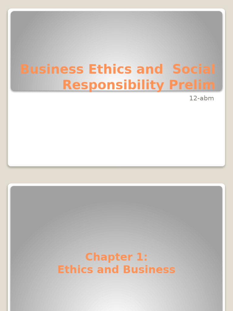 Business Ethics: Principles and Importance | PDF | Morality | Reason