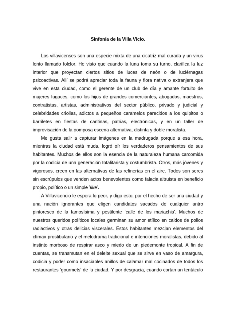 Sinfonía de La Villa Vcio. - M. Apolinar | PDF