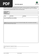 Internship Log Book Template | PDF
